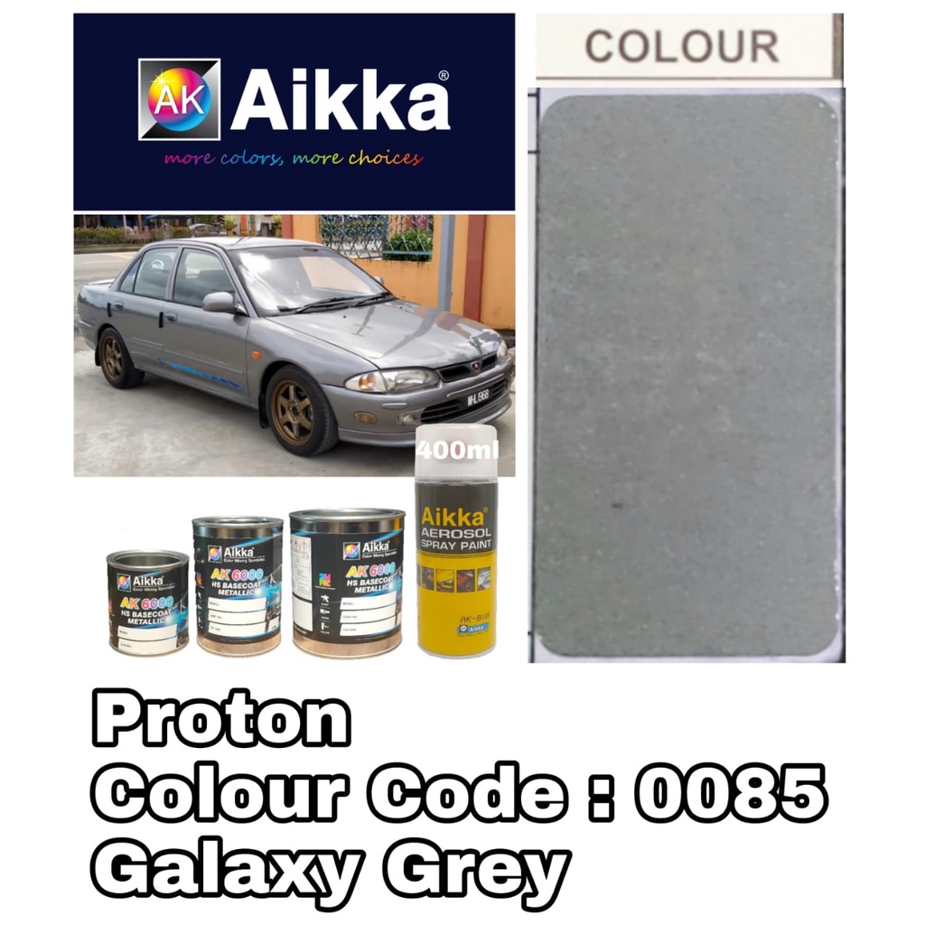 AIKKA Automotive Paint / PROTON WIRA 0085 GALAXY GREY/ Touch Up Paint ...