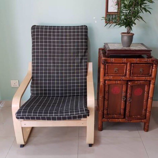 Ikea Cushion Cover Pello/ Poang Cover - Grid Style Sarung Kerusi Custom ...