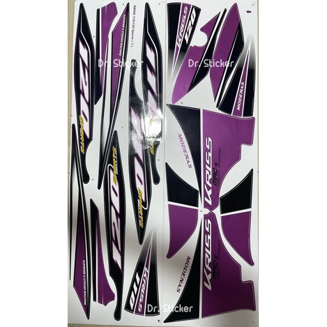 KRISS120 SPORTS Stripe Stiker Sticker MODENAS KRISS 120 MAC-S MACS ...
