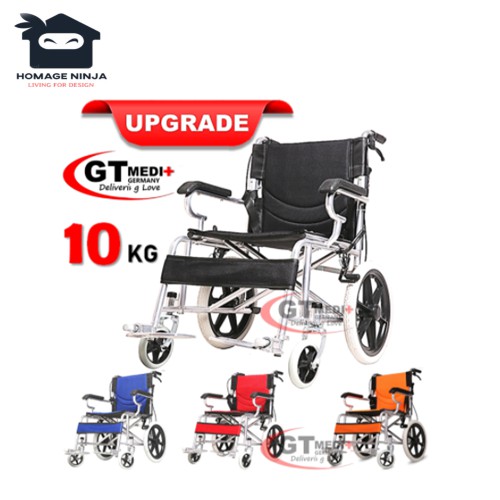 🔥PROMOTION🔥 WD-10 GT MEDIT GERMANY Ultra Lightweight Wheelchair Foldable Travel Transport ...