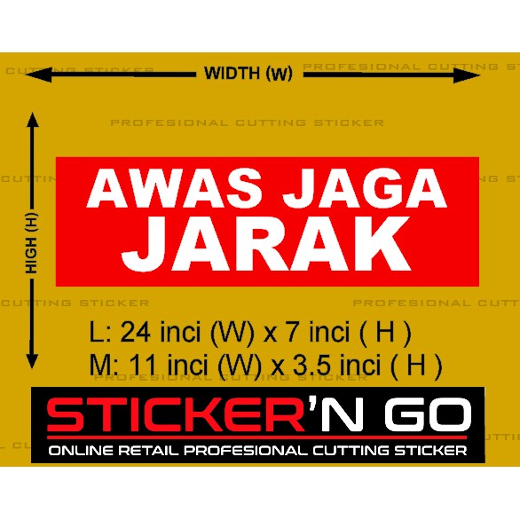 STICKER CUTTING CUSTOM KEDAI MAKAN PEJABAT COVID19 LORRY LORI AWAS JAGA ...