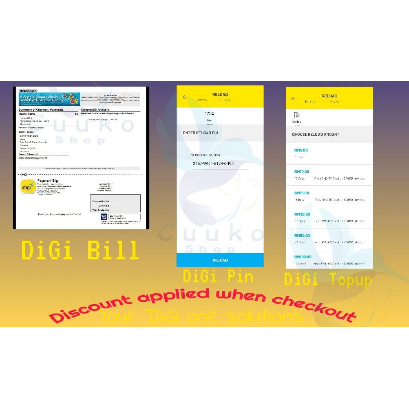 D̶i̶G̶i̶ ̶B̶i̶l̶l̶ ̶p̶a̶y̶m̶e̶n̶t̶, DiGi Topup, DiGi Pin here | Shopee ...