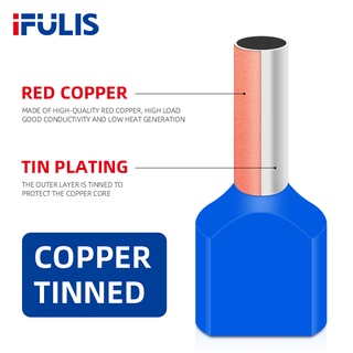 TE0508 TE1508 TE2508 Tubular Crimp Terminal Electrical Wire Insulated ...