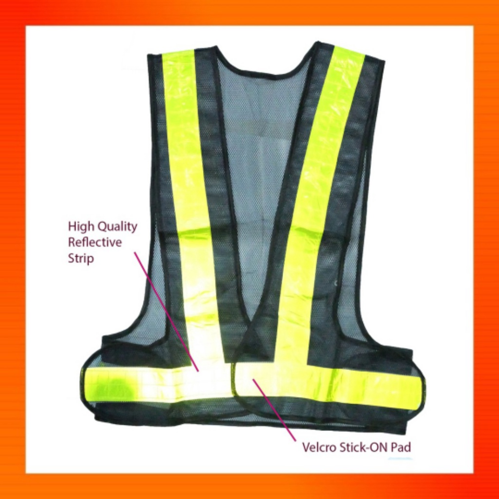 SAFETY VEST WITH V-SHAPE HIGH REFLECTIVE STRIPE BAJU KESELAMATAN PANTUL ...