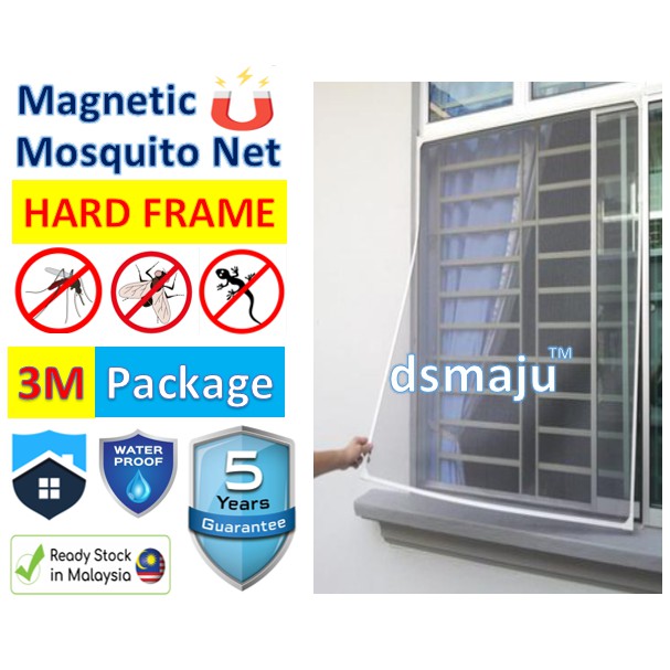 3M Package (HARD) Magnetic Mosquito Net Magnetic Insect Screen Steel ...