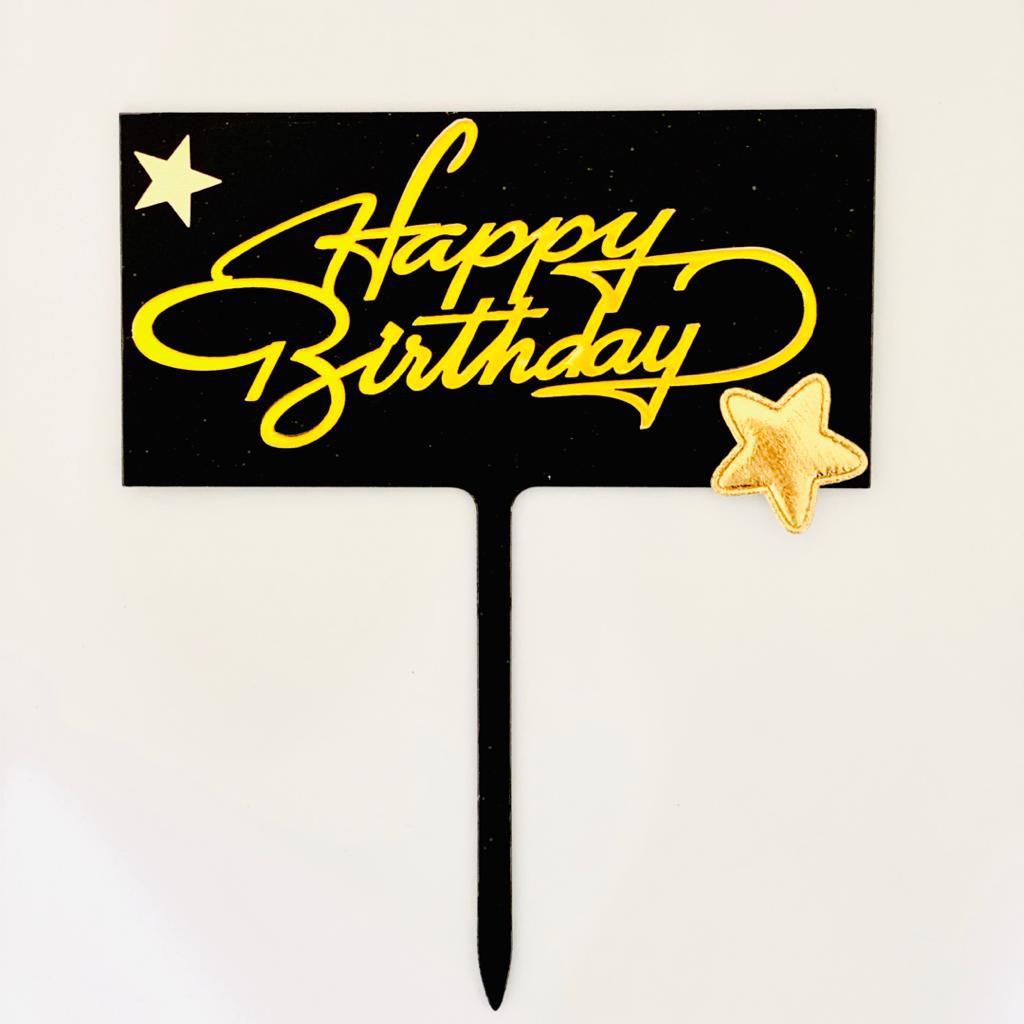 HAPPY BIRTHDAY STICK/ TAG/ CAKE TOPPER (REUSABLE/ FOR PARTY) | Shopee ...