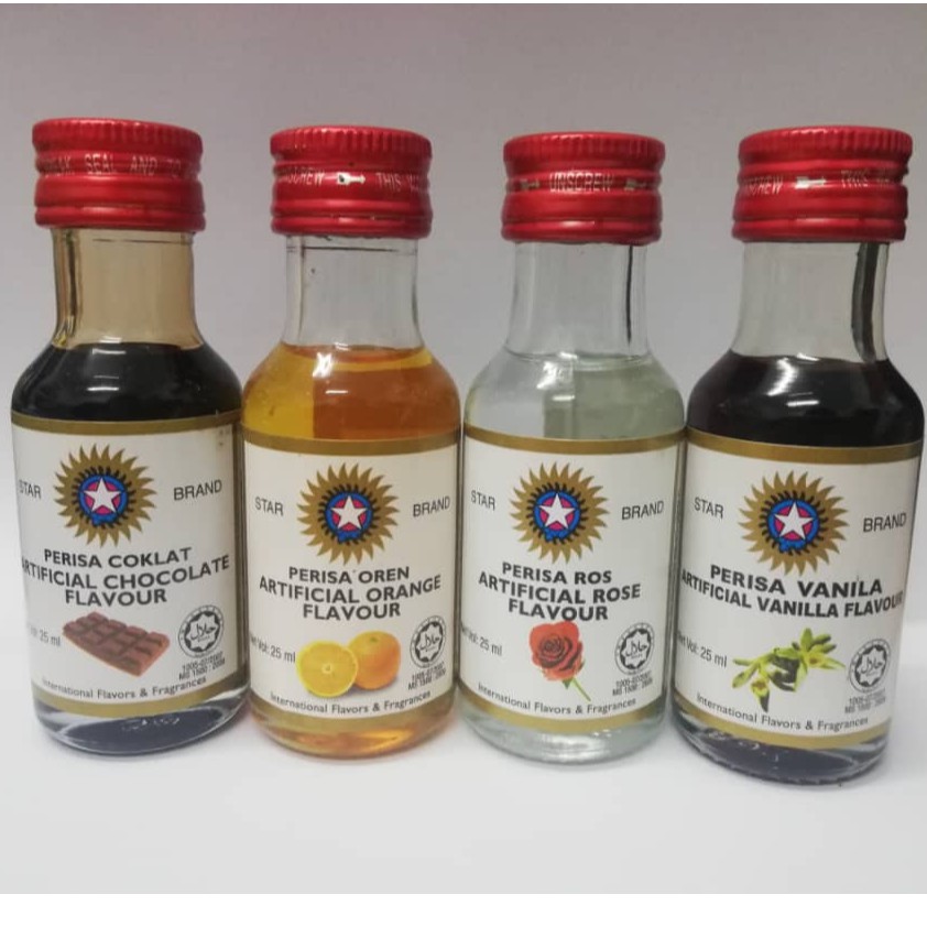 FOOD FLAVOURING STAR BRAND 25ML Perisa Makanan Coklat Oren Vanila ...