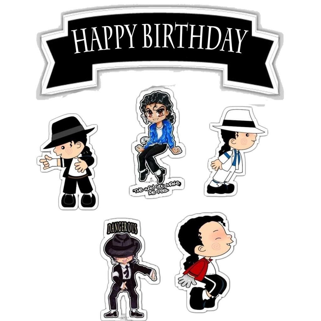 Custom CAKE TOPPER Birthday TOPPER/MICHAEL JACKSON CUSTOM CAKE TOPPER ...
