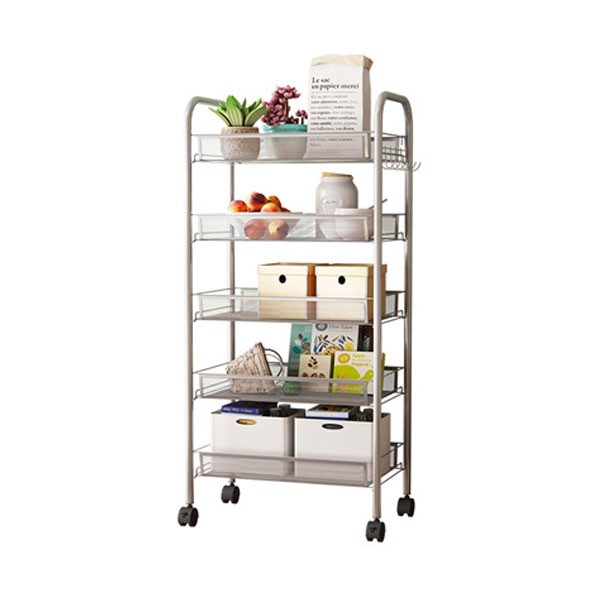 PSB_3 4 5 Tier Multipurpose Storage Rack Trolley Rack with Wheel ...