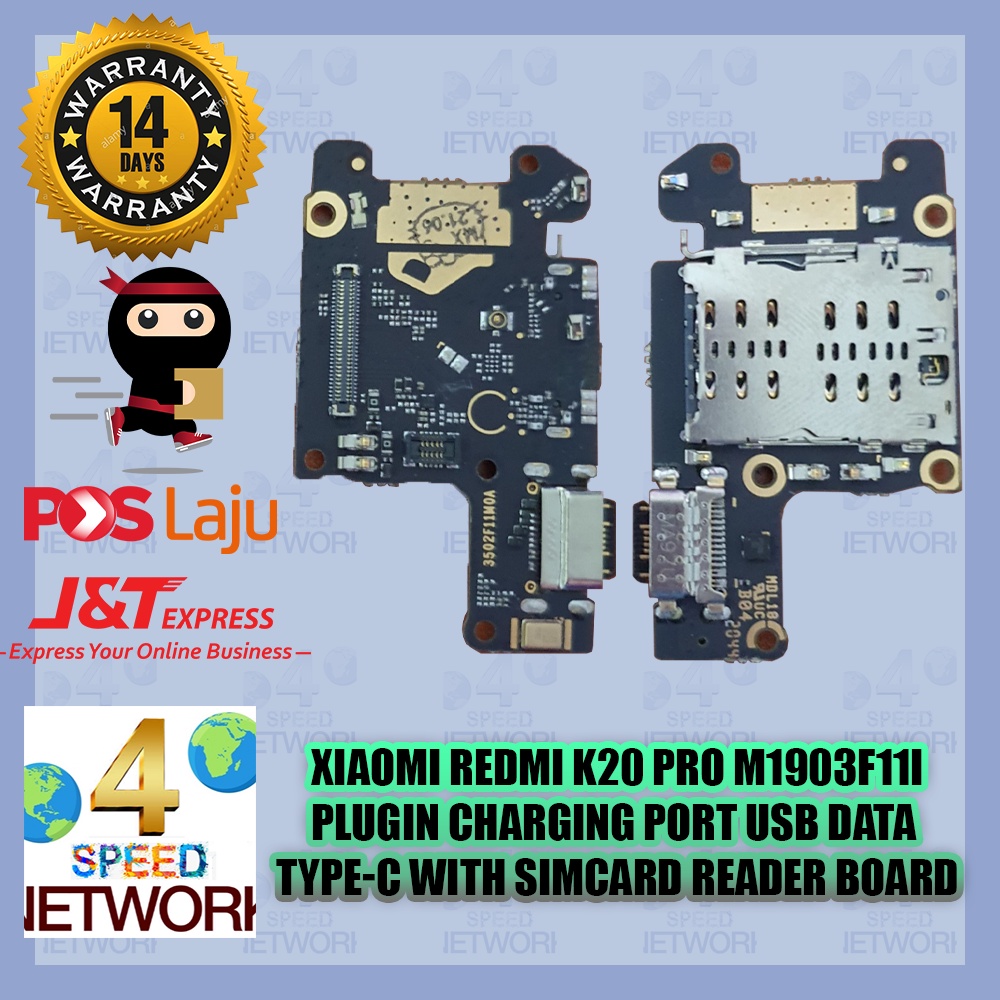 Xiaomi Mi 9T Mi9TPro RedMi K20 Pro Fast Charging Port USB Charger Sim card M1903F11A Board ...