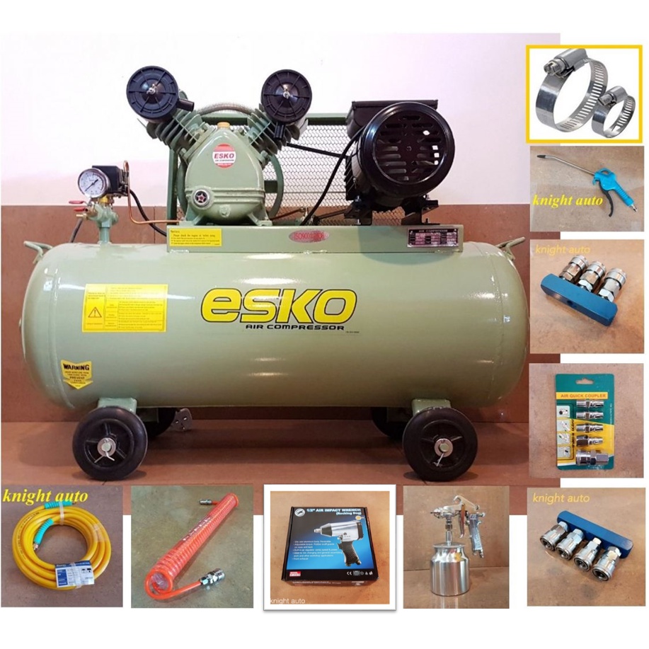 Esko EK202 2hp 100L 8bar Air Compressor ID229862 | Shopee Malaysia