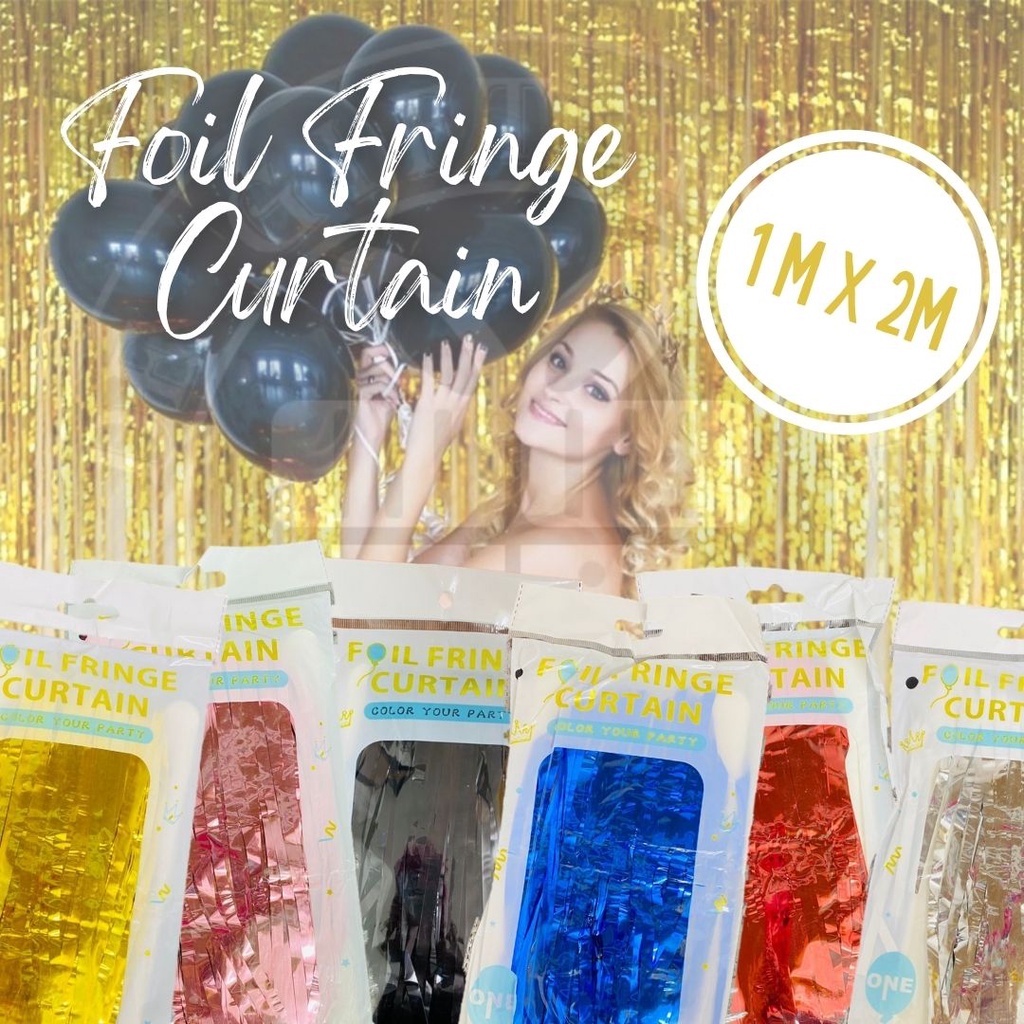Foil Fringe Curtain Shining Backdrop Langsir Tirai Belakang Berkilat ...