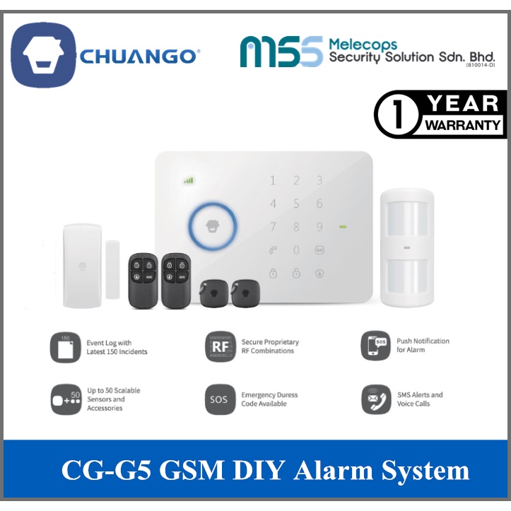 CHUANGO G5 GSM Wireless Alarm System (CG-G5) | Shopee Malaysia