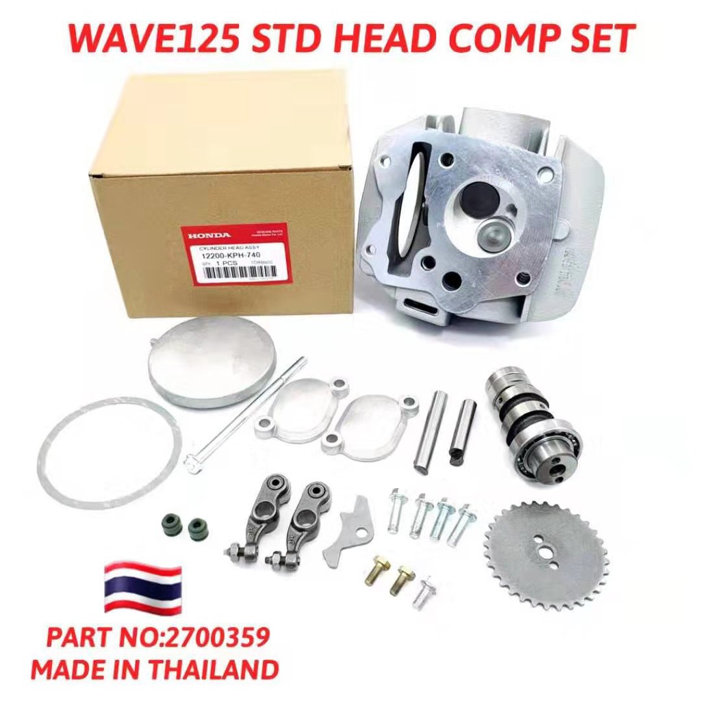 HEAD WAVE125 WAVE125X WAVE125S ULTIMO HONDA STANDARD STD CYLINDER HEAD ...