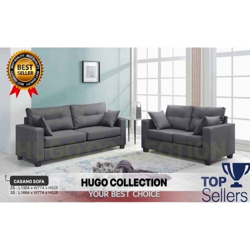 🔥🔥🔥【HUGO】Ready STOCK🔥🔥CASANO Thick Fabric Modern Pocketed SpringSofa ...