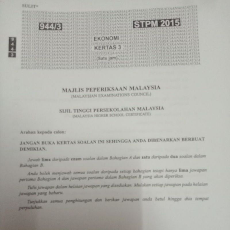 Stpm sem 3 KOLEKSI soalan esei & jwp | Shopee Malaysia