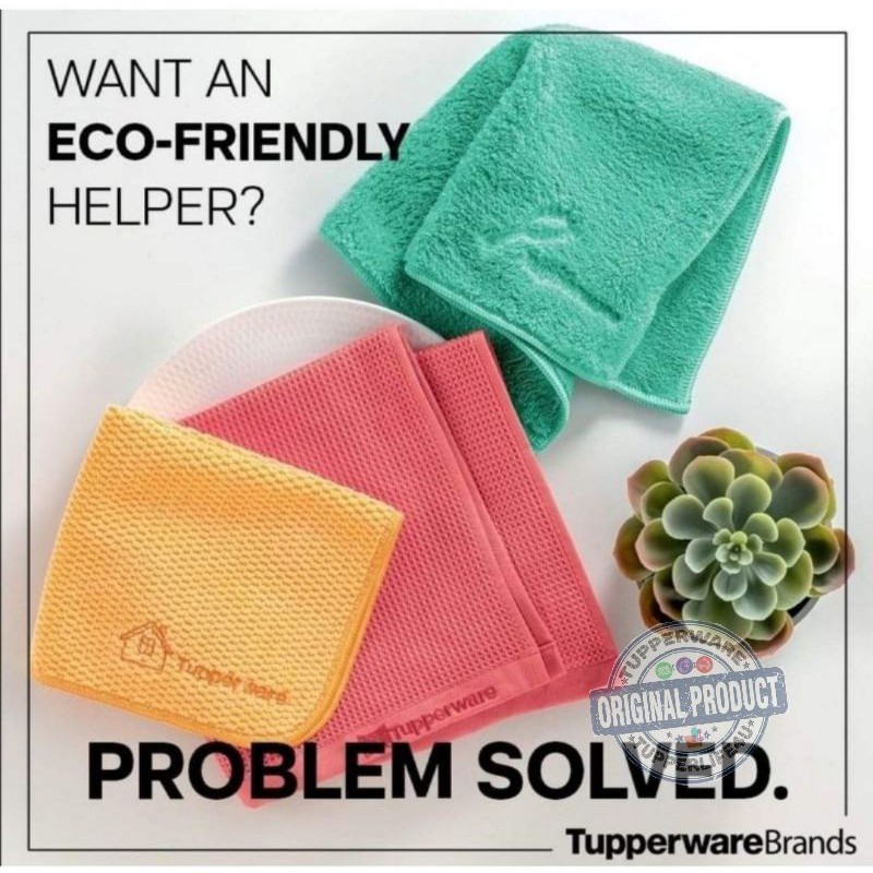 💥Ready Stock💥Tupperware Microfiber Multi-purpose Towel with Gift Box-3 ...