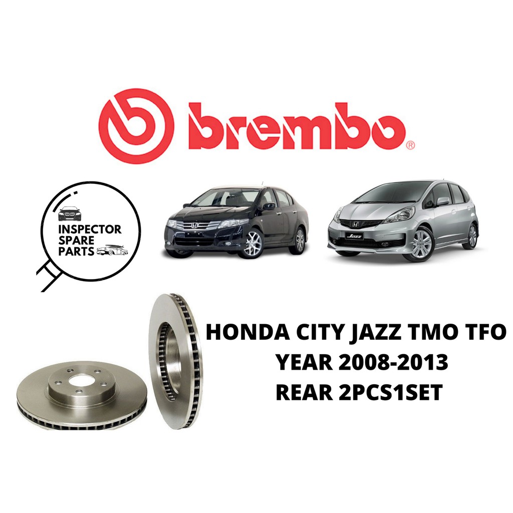 (2PCS1SET) 100% BREMBO HONDA CITY JAZZ TMO TFO YEAR 2008-2013 REAR ...