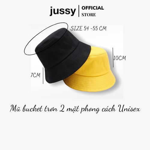 Convenient Ulzzang Unisex Style 2-Sided 2-Color Plain Bucket Hat Made ...