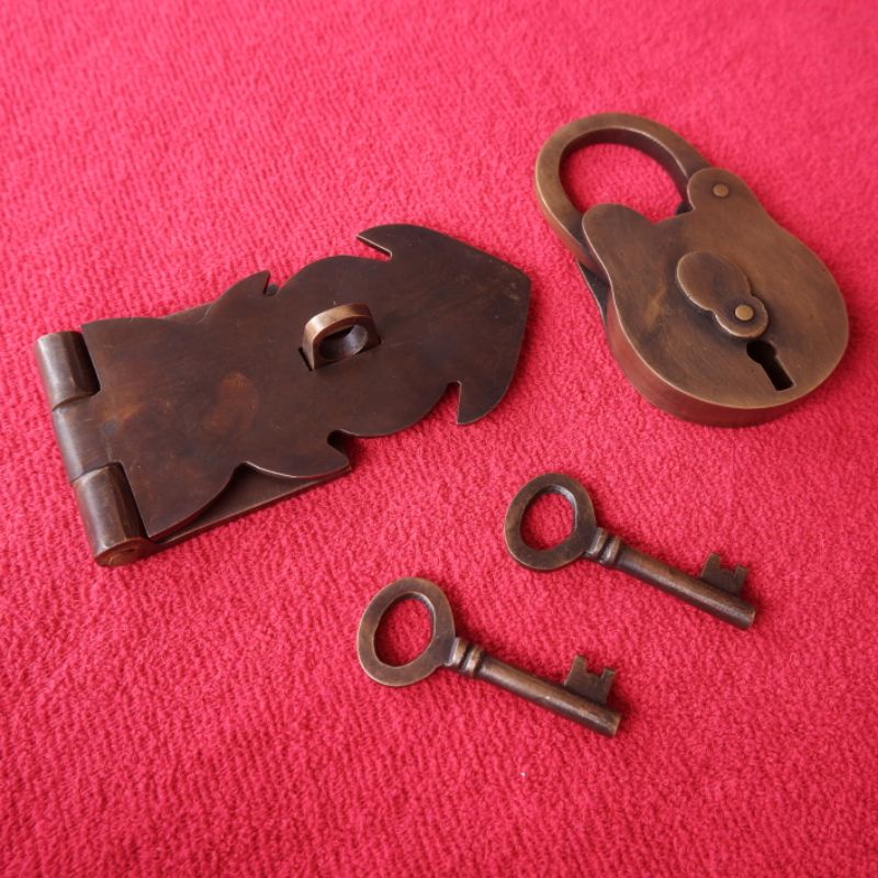 Brass house door hinge overpal padlock lock | Shopee Malaysia