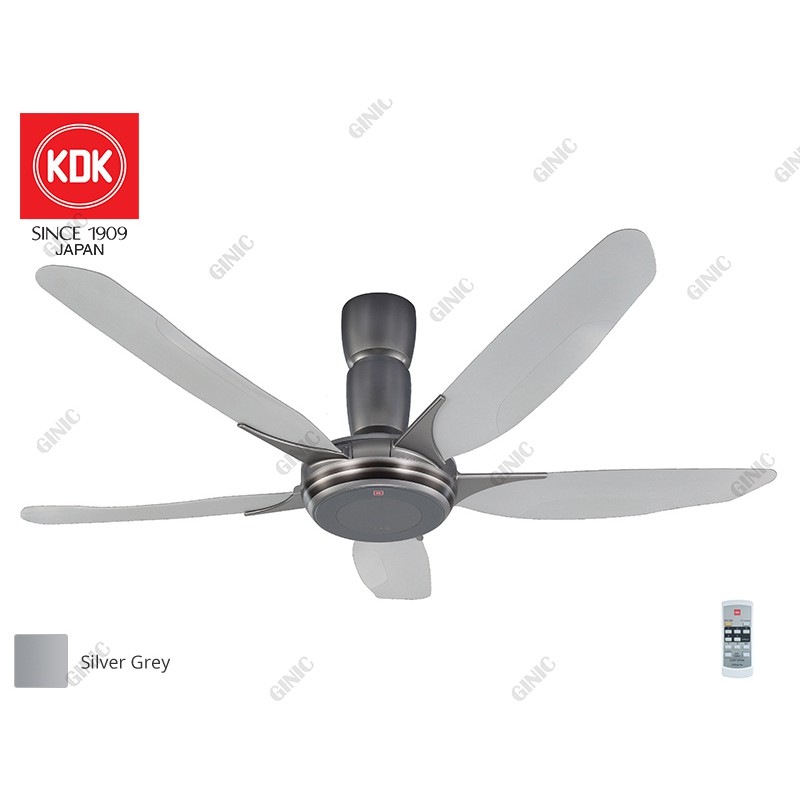 KDK K15Y2-GS 60" R/CTRL 5 BLADE C/FAN SILVER (V-TOUCH) | Shopee Malaysia