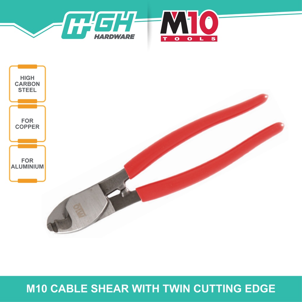 [ GH HARDWARE ] M10 Cable Shear With Twin Cutting Edge - Cable Cutter ...