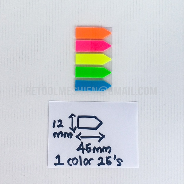 5 Colours Sticky PP Tab Index Flags / Arrow Index / Strip Index / Sign ...