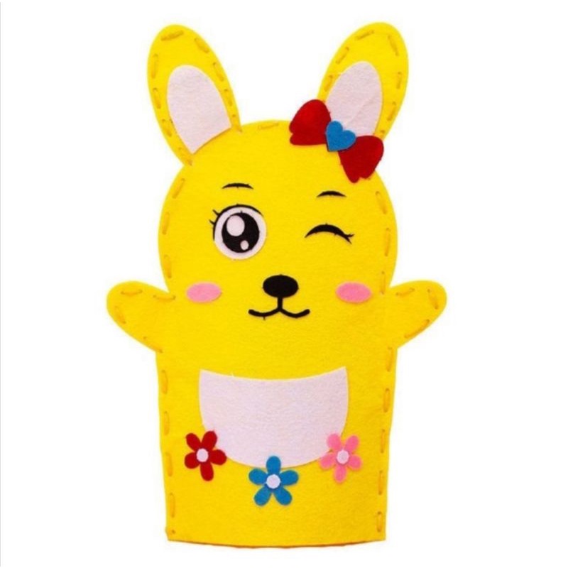 Early Years / Preschool DIY Felt Fabric Hand Puppet Craft Kit for Play ...