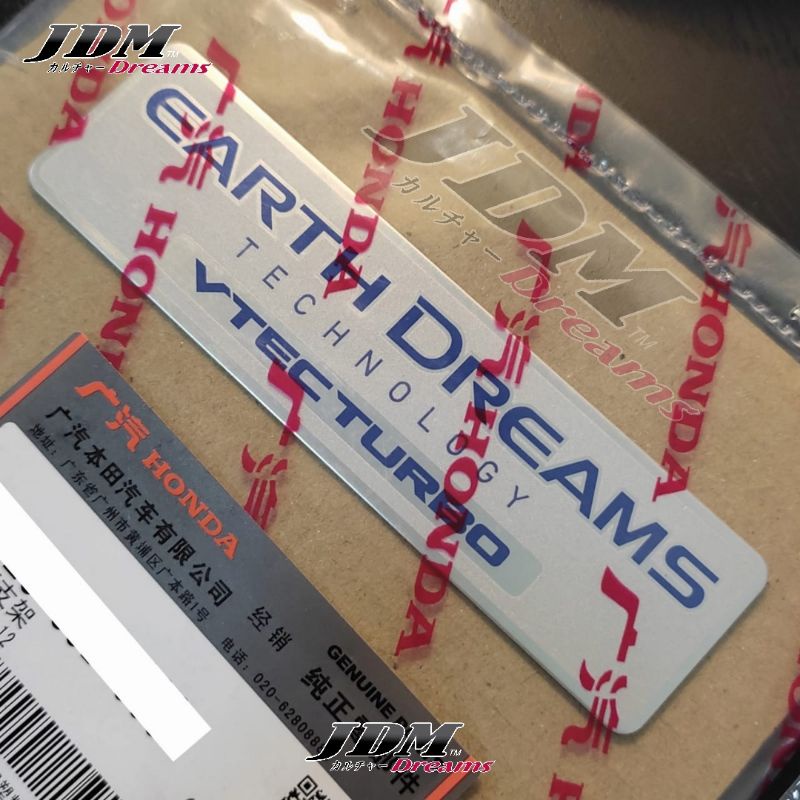 Original Honda Earth Dreams Technology Label Emblem iVTEC iVTEC TURBO ...