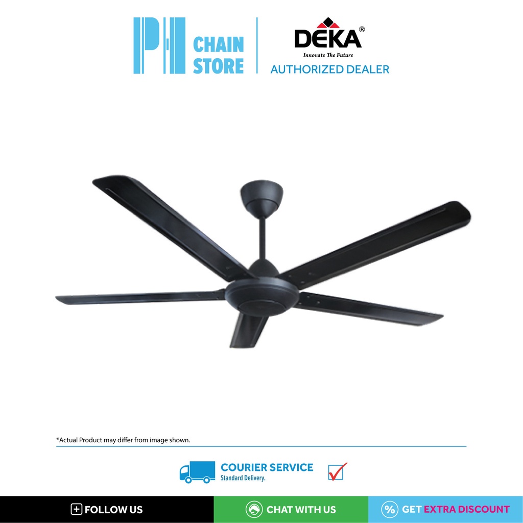 DEKA DK10 56" 5-BLADE CEILING FAN (BLACK) | Shopee Malaysia