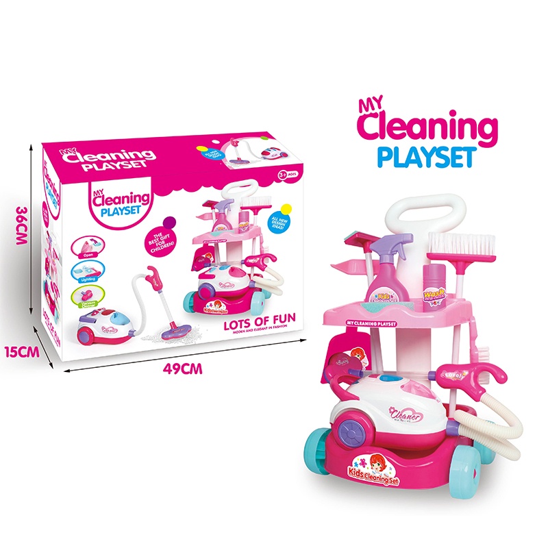 Ultimate Cleaning Playset - Toy Vacuum Cleaner, Mop, Broom, Sponge ...