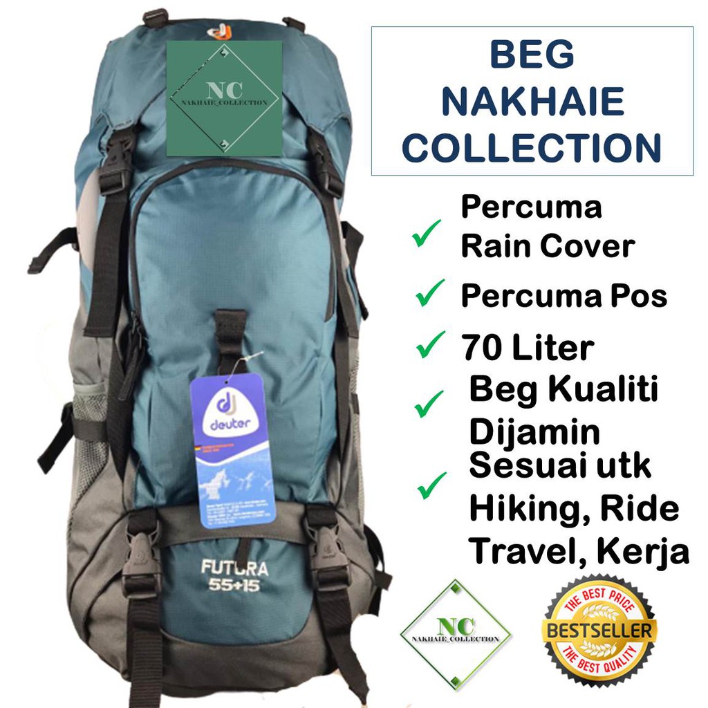 POS PERCUMA BEG PELBAGAI WARNA 70 LITER[Beg Travel Hiking Nakhaie ...