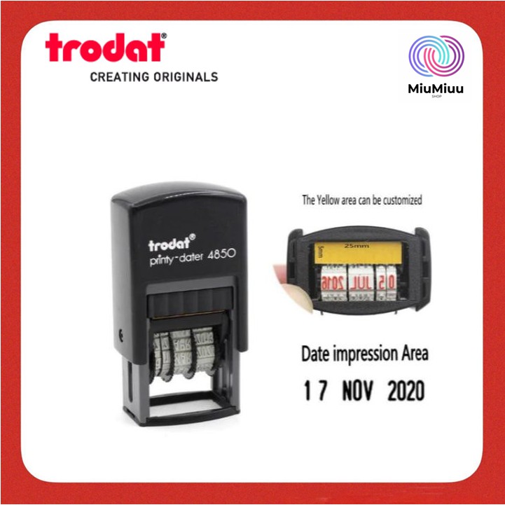 Custom TRODAT 4850 Dater Dater DATE STAMP + Letter Original (Free ...