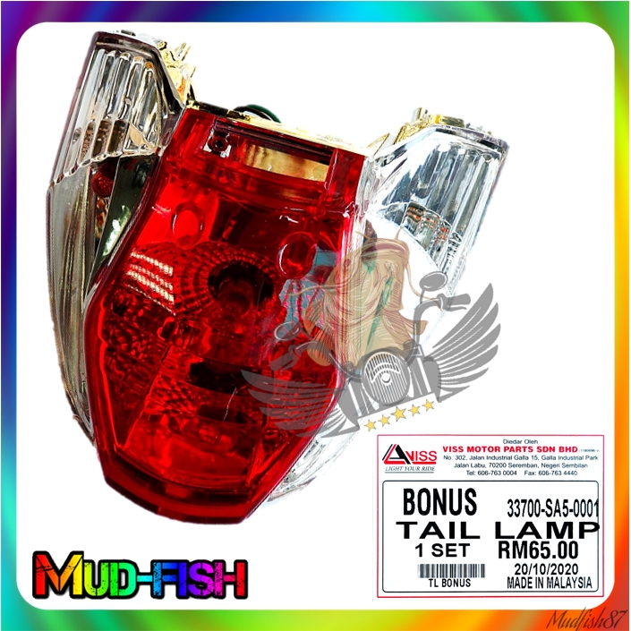 SYM E BONUS TAIL LAMP / LIGHT COMPLETE SET (VISS) | Shopee Malaysia