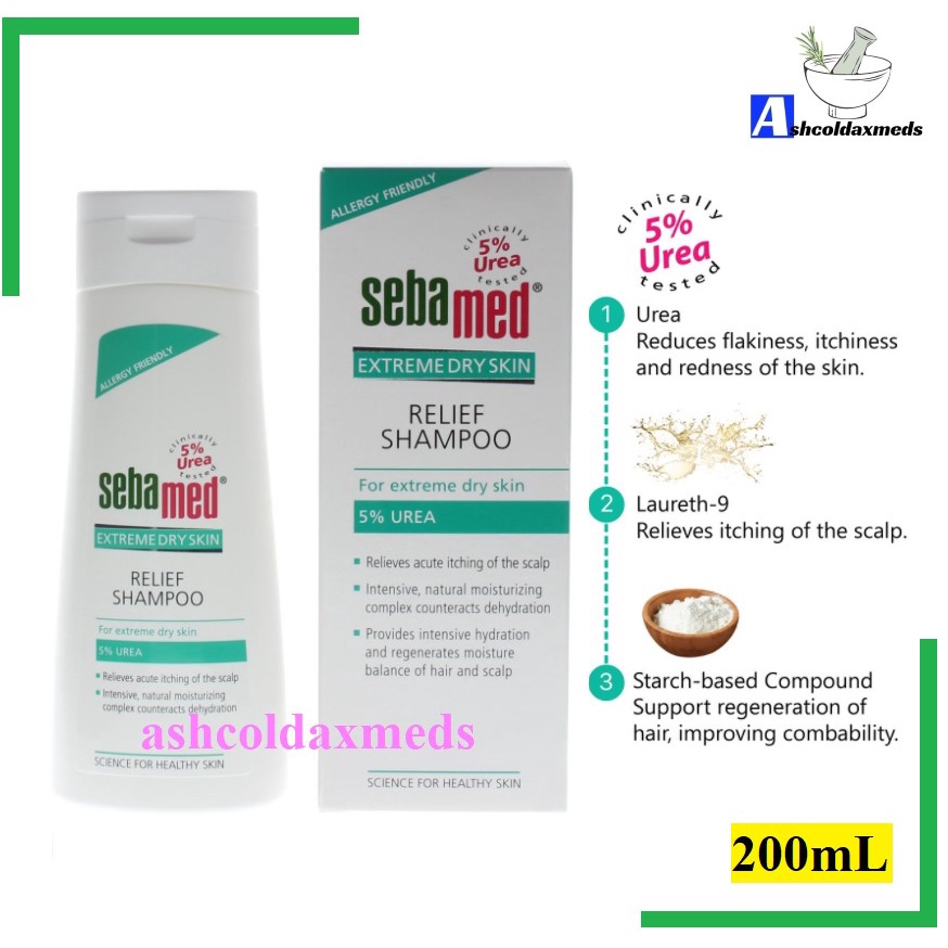 (5% UREA) EXP05/27 Sebamed Extreme Dry Skin Relief Shampoo 200ml ...
