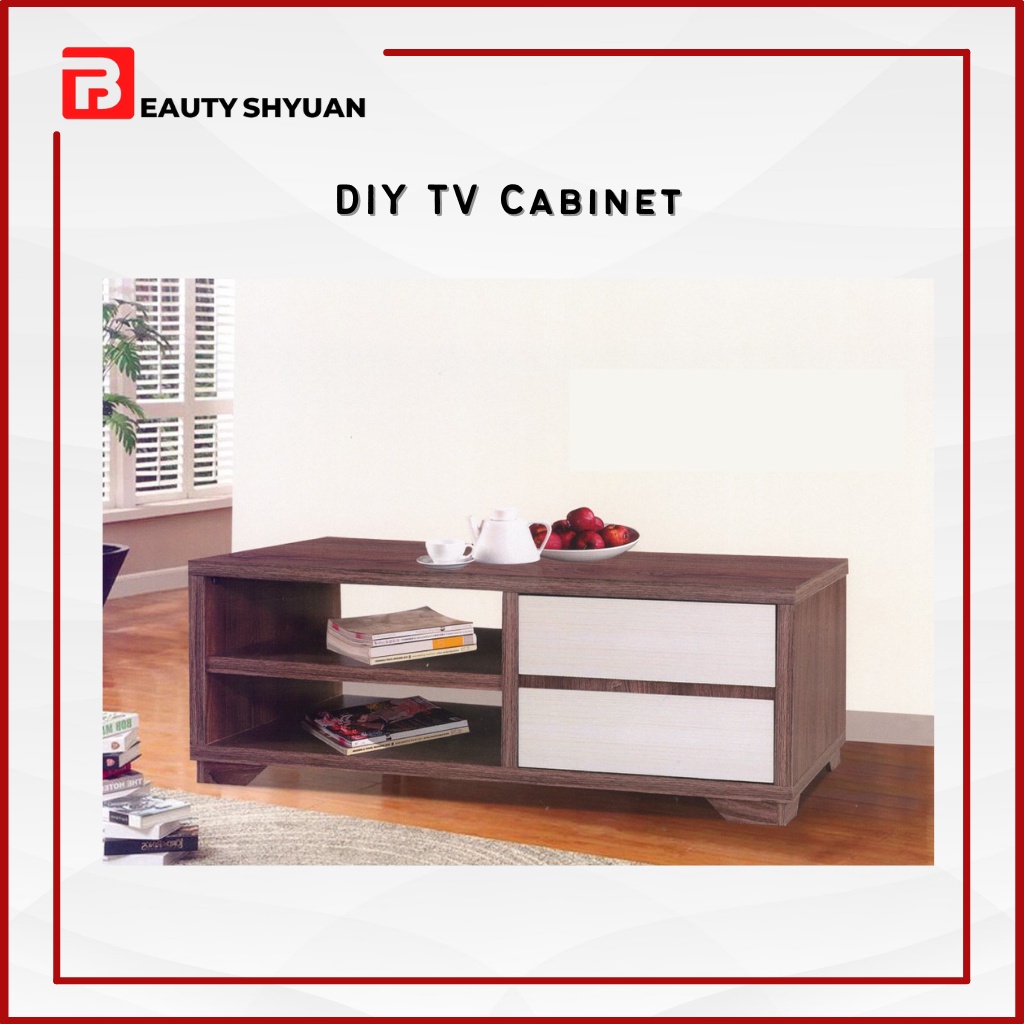 SHYUAN Minimalist TV Cabinet Modern TV Rack TV Console Cabinet Meja TV ...