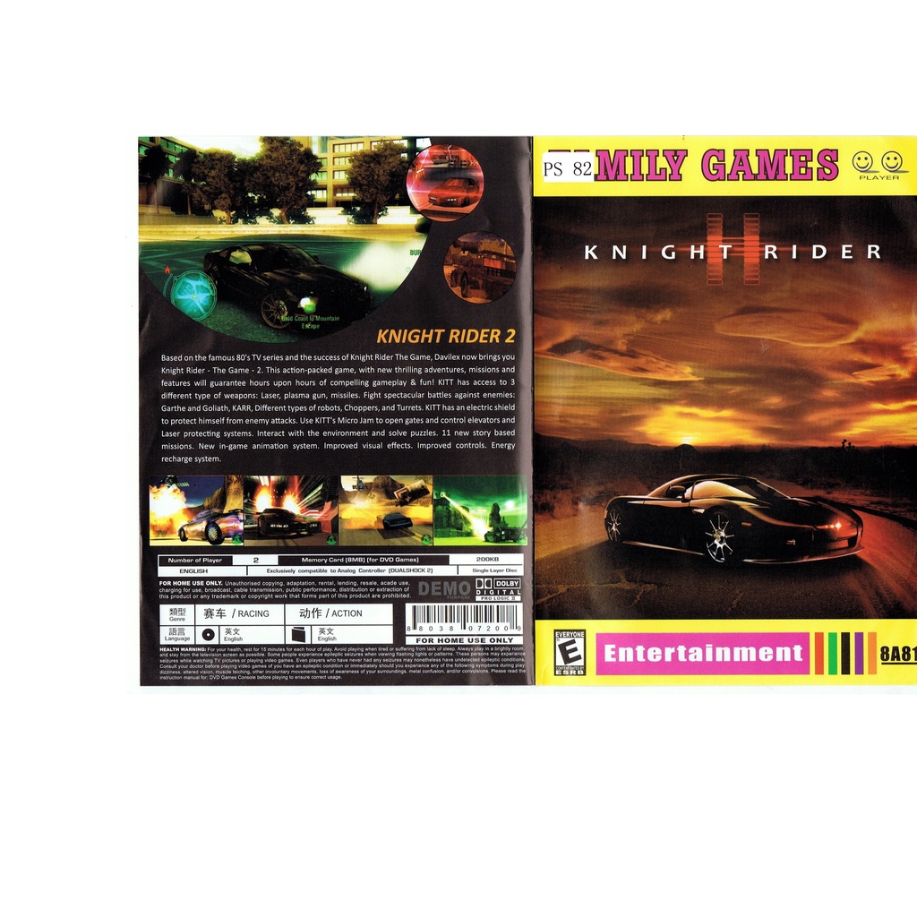 PS2 GAME COLLECTION KNIGHT RIDER | Shopee Malaysia