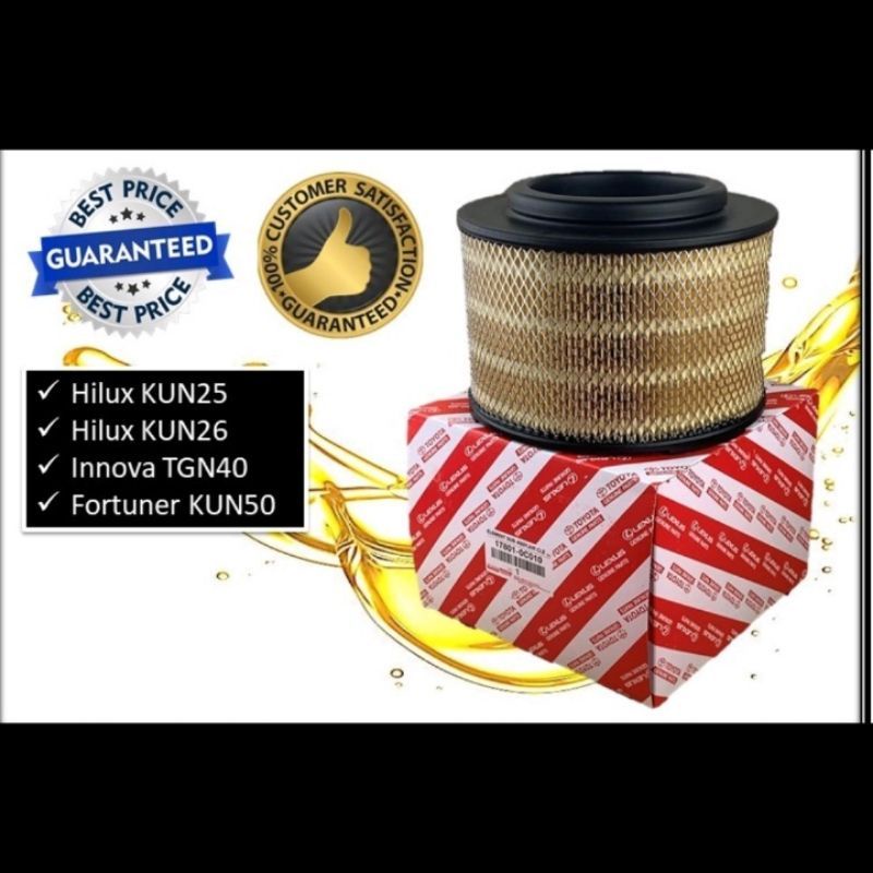 17801-0C010 Toyota Hilux Vigo KUN25, Inova TGN40 air filter | Shopee ...