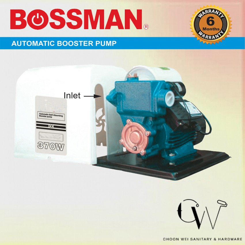 BOSSMAN BPS130L Automatic Booster Pump 370w(0.5hp) with 100% Copper ...