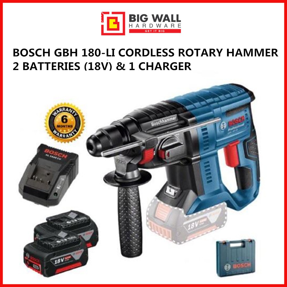 Bosch GBH 180-LI (4.0Ah) Professional Cordless Rotary Hammer Drill Set ...