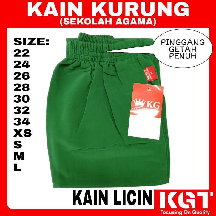 Ready Stock Kain Kurung Muslimah Sekolah Agama Hijau Kain Licin KOSHIBO ...