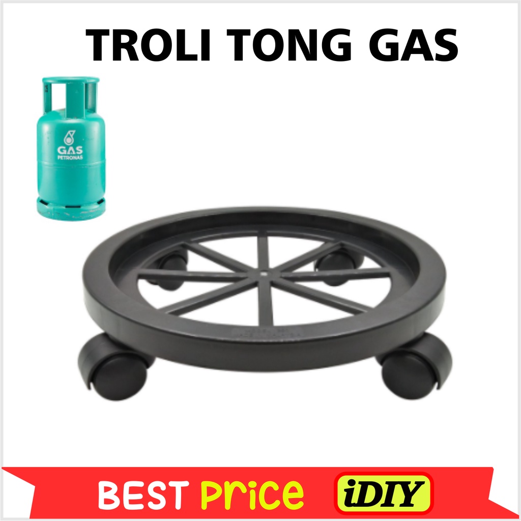 4 RODA-PVC Troli Tong Gas / Gas Tank Trolley / Gas Tank Mover / Round ...