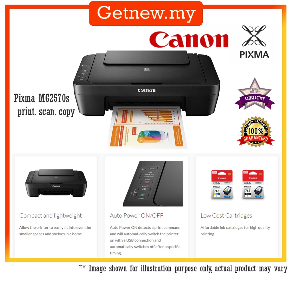 CANON MG2570 S MG2570S All-In-One PRINTER - Print , Scan , Copy ...