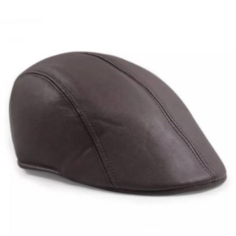 🇲🇾 READY STOCK ‼️Warna Coklat – Topi Beret Leather Flat Caps Newsboy ...