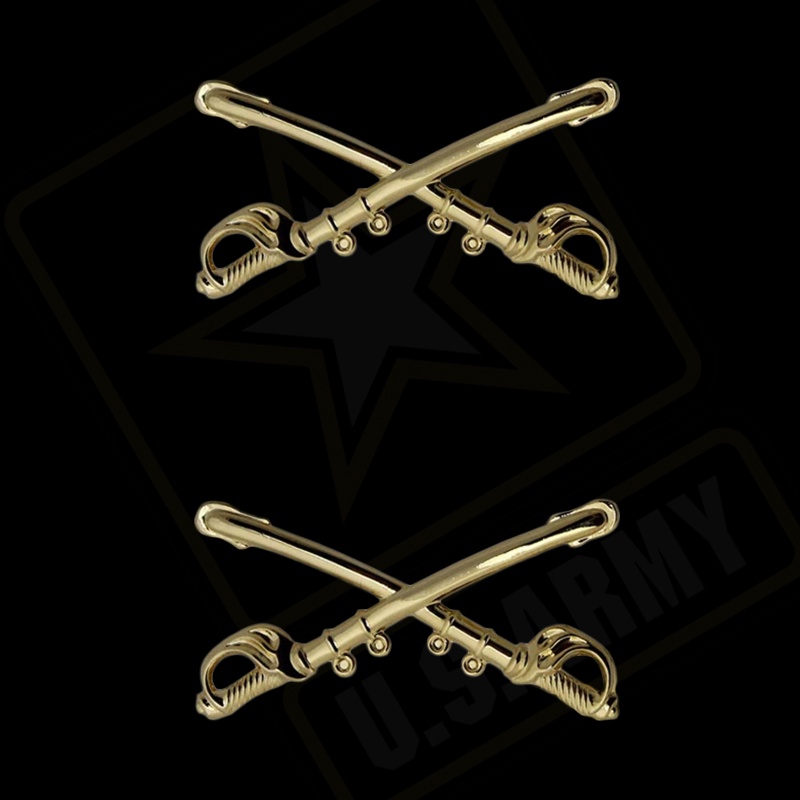 American cavalry collar flower USARMY dress badge uniform badge medal ...