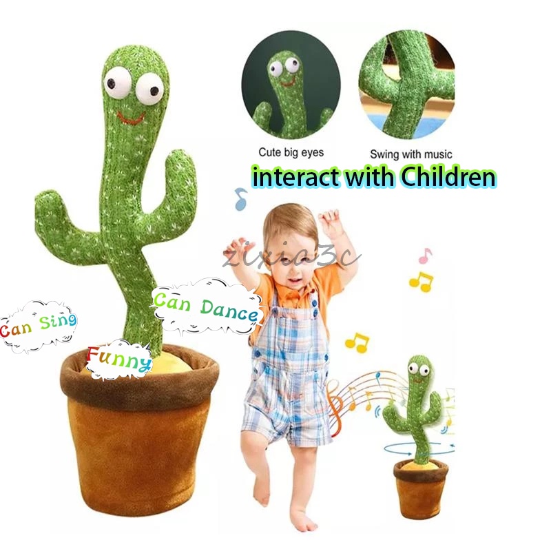 Cactus Doll Plush Dancing Talking Cactus With 120 Songs Electronic ...
