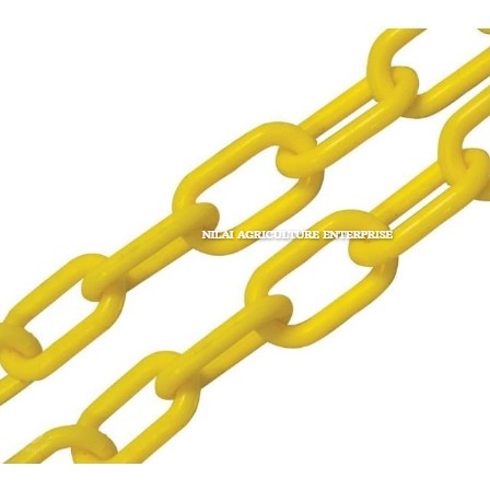 PVC PLASTIC CHAIN 6MM X 25M (YELLOW/orange/white) 1 ROLL/ rantai ...