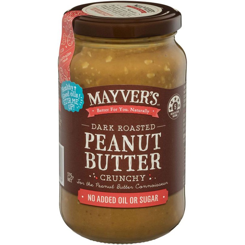Mayvers Crunchy Dark Roast Peanut Butter, 375g | Shopee Malaysia