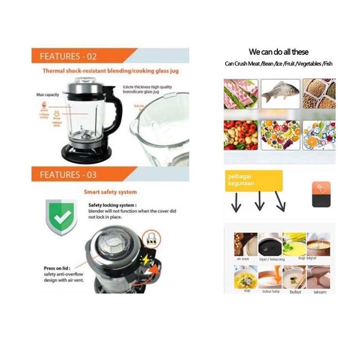 SMART TEC MULTIFUNCTIONAL BLANDER HEAVY DUTY | Shopee Malaysia