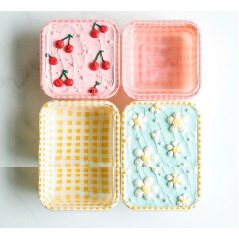 Korean Mika Cake Pudding Dessert Box Korean Bento Mika Tray Box ...